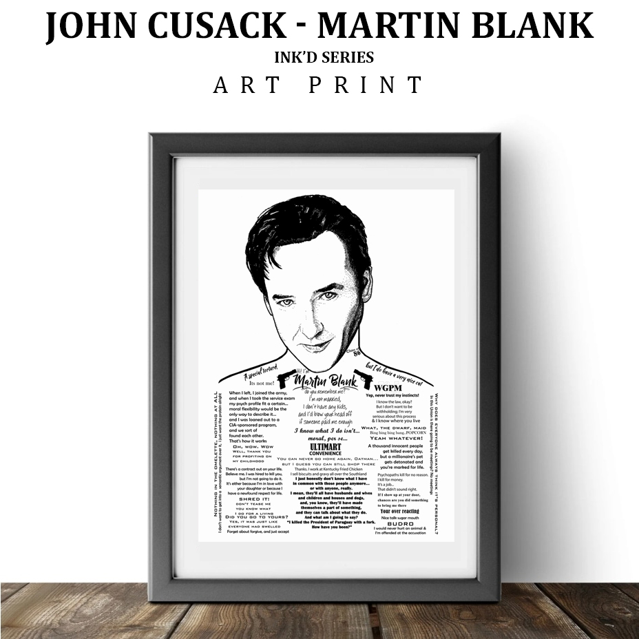 Grosse Point Blank John Cusack Ink’d Series – Art for your wall